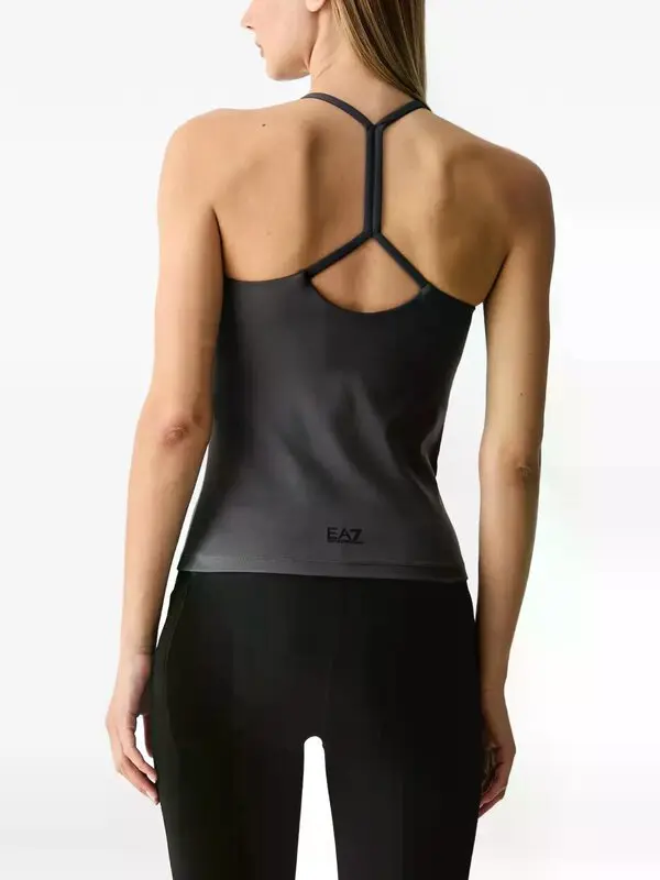 EA7 Logo-print Racerback Top