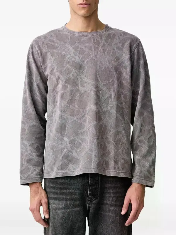 BEAMS Patterned Long-sleeved T-shirt