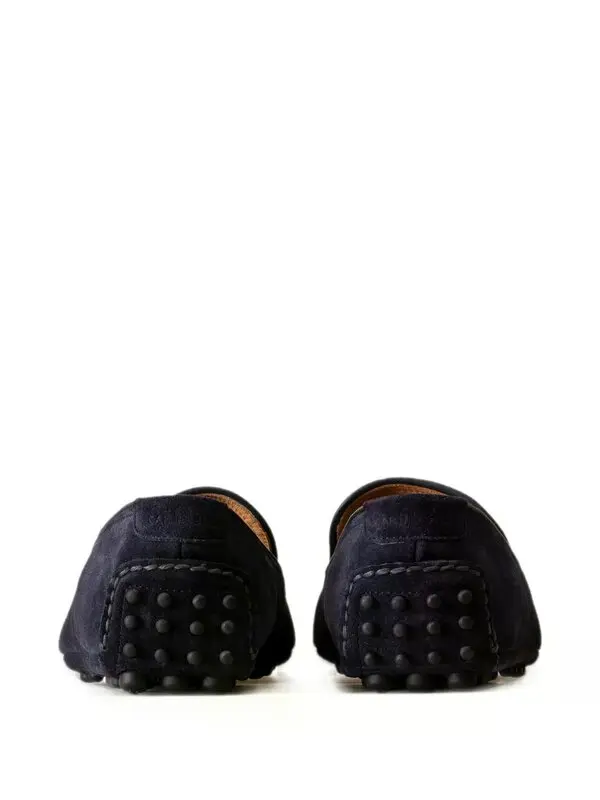 Car Shoe Hand-stitched Suede Loafers - Blue