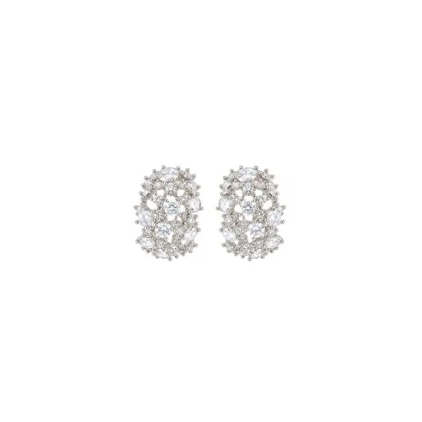 UCHI & SOTO Kinmokusei Floral & Stone Hoop Earrings