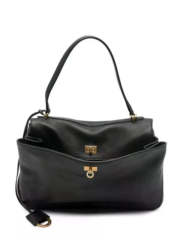 Balenciaga Medium Rodeo Leather Tote Bag - Black