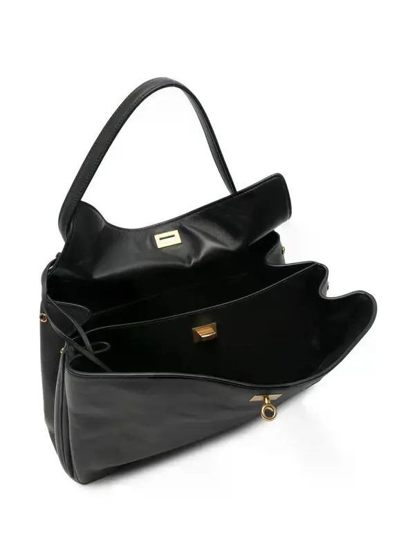 Balenciaga Medium Rodeo Leather Tote Bag - Black