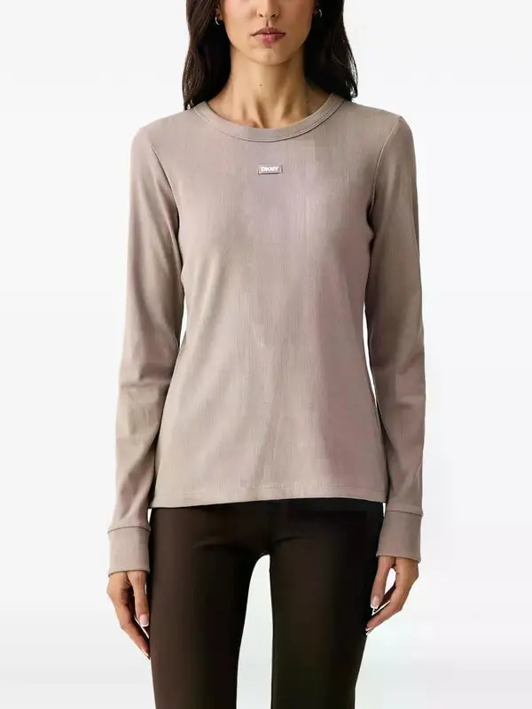 Dkny Ribbed Long-sleeve T-shirt