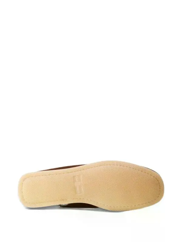 Car Shoe Beaver-effect Leather Boat Shoes - Brown