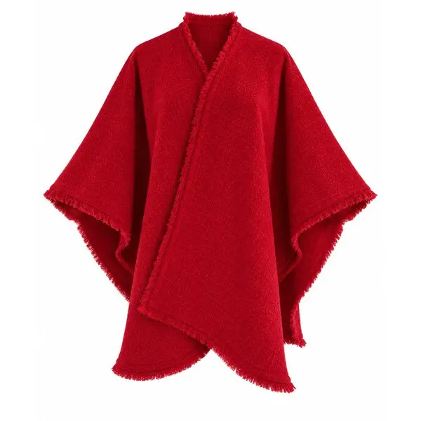 NINA NIEVES Roma Heritage Tweed Wrap - Red
