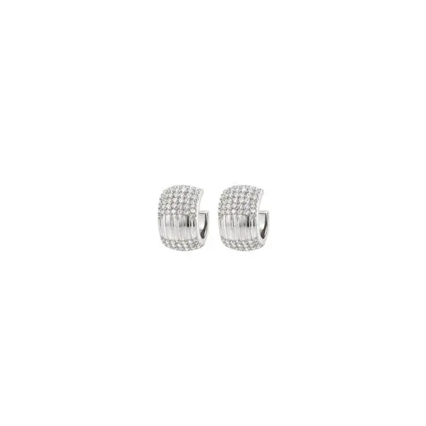 UCHI & SOTO Enso Stone Hoop Earrings - Silver