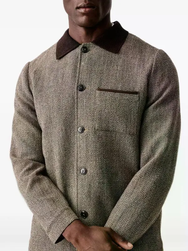 MOS MOSH Herringbone-pattern Jacket