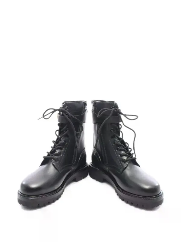 Celine Lace-up Buckled Ankle Boots