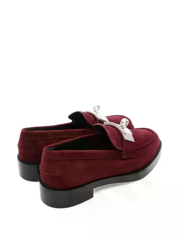 Hermès Kelly Buckle Suede Loafers
