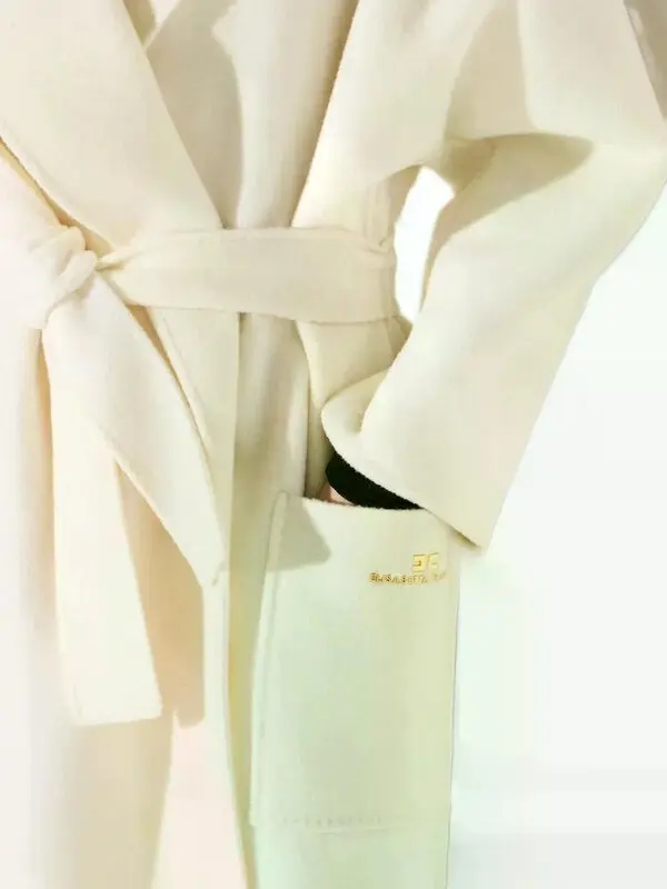 Elisabetta Franchi Coat In Wool Double-cloth
