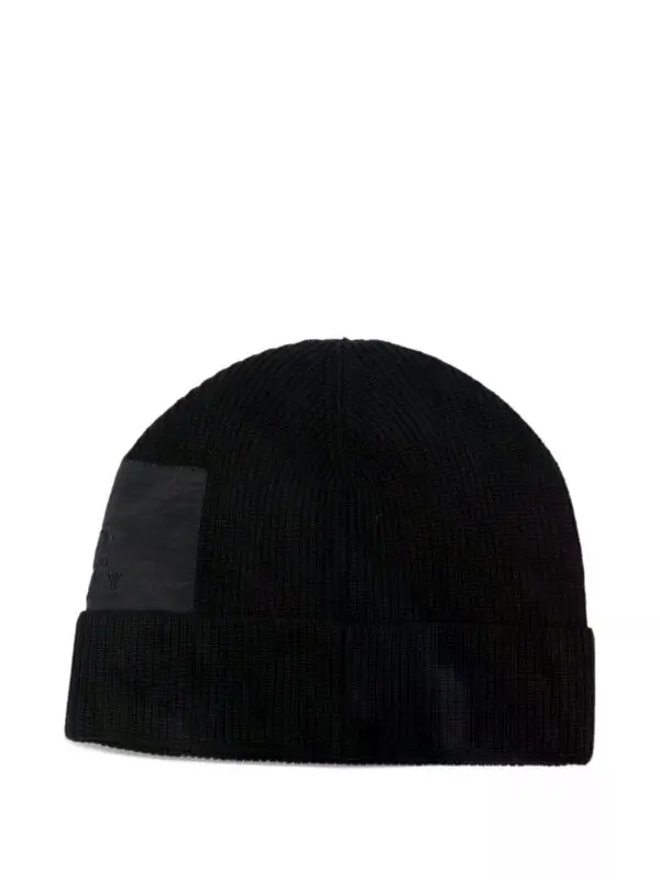 C.P. COMPANY Logo-embroidered Ribbed-knit Beanie Hat