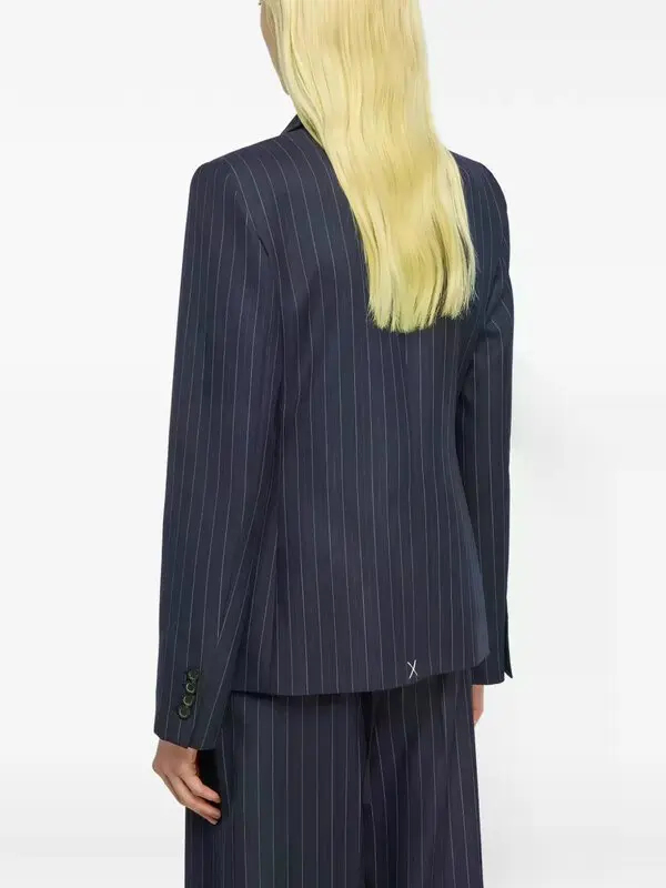 SEMICOUTURE Janel Pinstripe Double-breasted Blazer