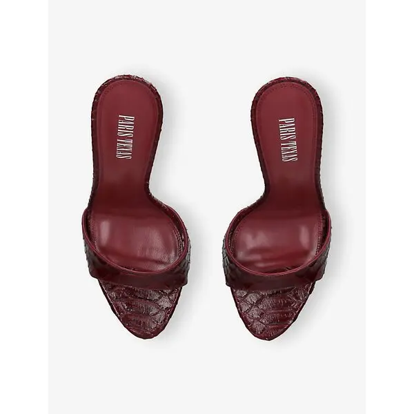 Paris Texas Lidia 105 Embossed Leather Mules