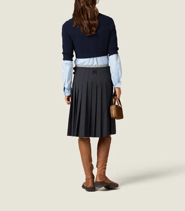 Miu Miu Wool-cashmere Cropped Cardigan