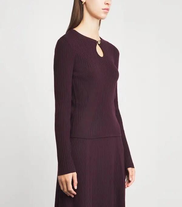 JOSEPH Merino-blend Keyhole Luz Sweater