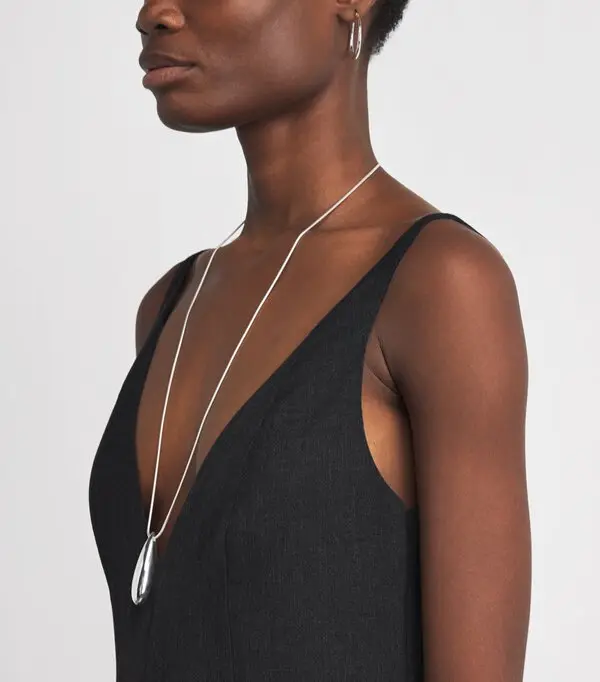 AMI Paris Wool Gabardine Midi Dress