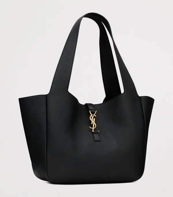 Saint Laurent Deerskin Le 5 À 7 Bea Tote Bag - Black