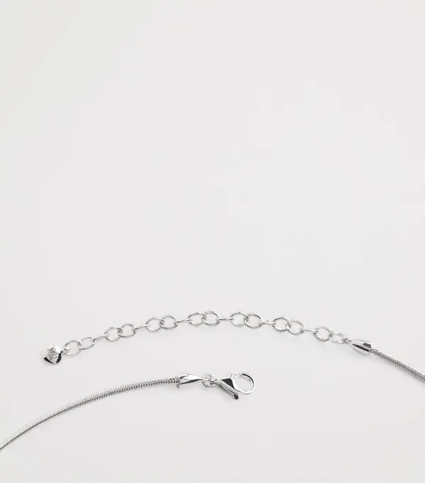 Monica Vinader Sterling Silver And Aquamarine Odyssey Gemstone Necklace