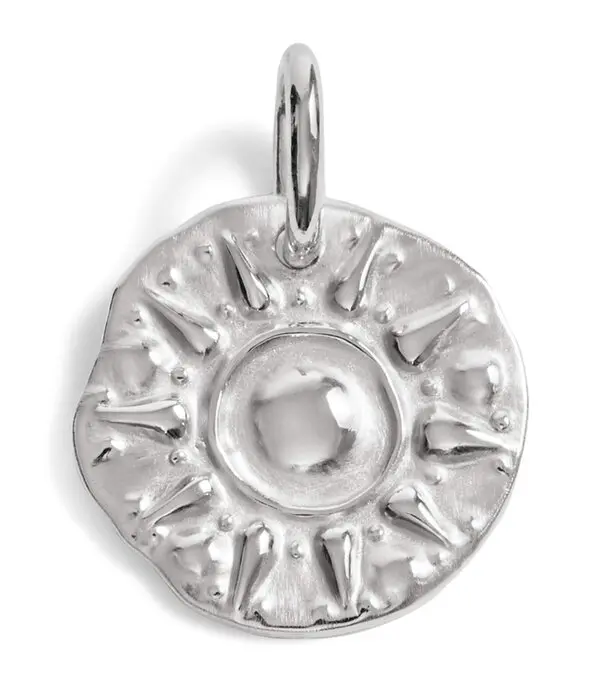 Monica Vinader Sterling Sun Pendant - Silver