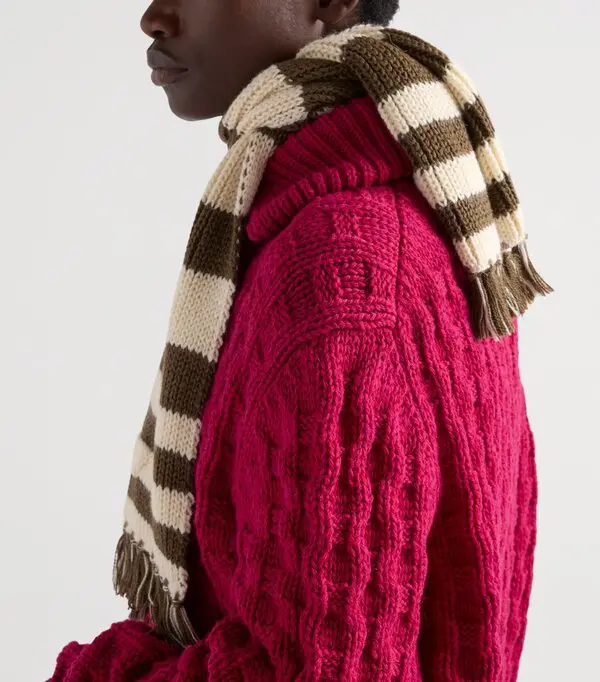 Prada Alpaca Wool Stripe Scarf