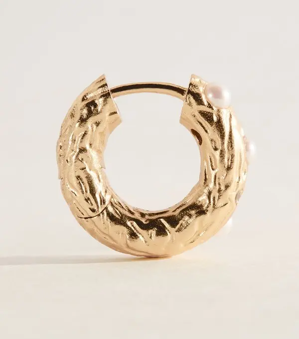 Anni Lu Freshwater Pearl-crystal Hoop Earrings