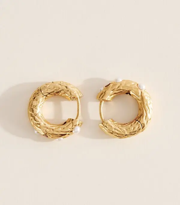 Anni Lu Freshwater Pearl-crystal Hoop Earrings
