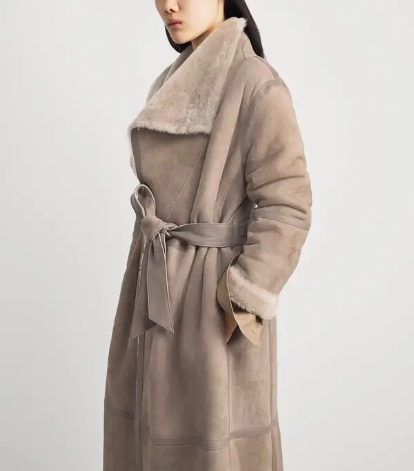 Mackage Shearling-suede Reversible Marian Coat