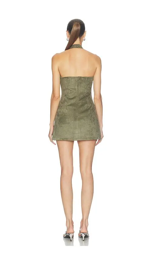 SNDYS. X Revolve Amelia Faux Suede Halter Mini Dress