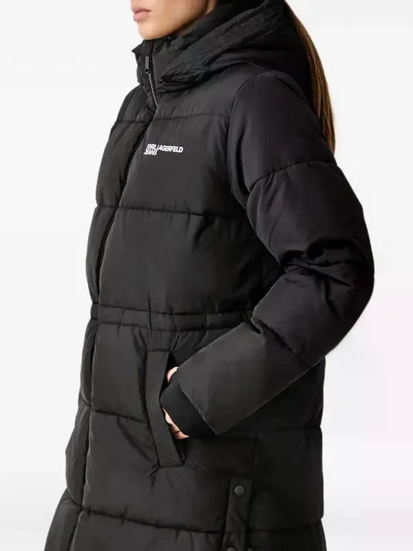 Karl Lagerfeld Hooded Quilted Coat