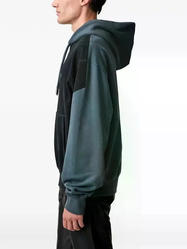 Off-White Negative Big Bookish Logo-print Colour-block Hoodie