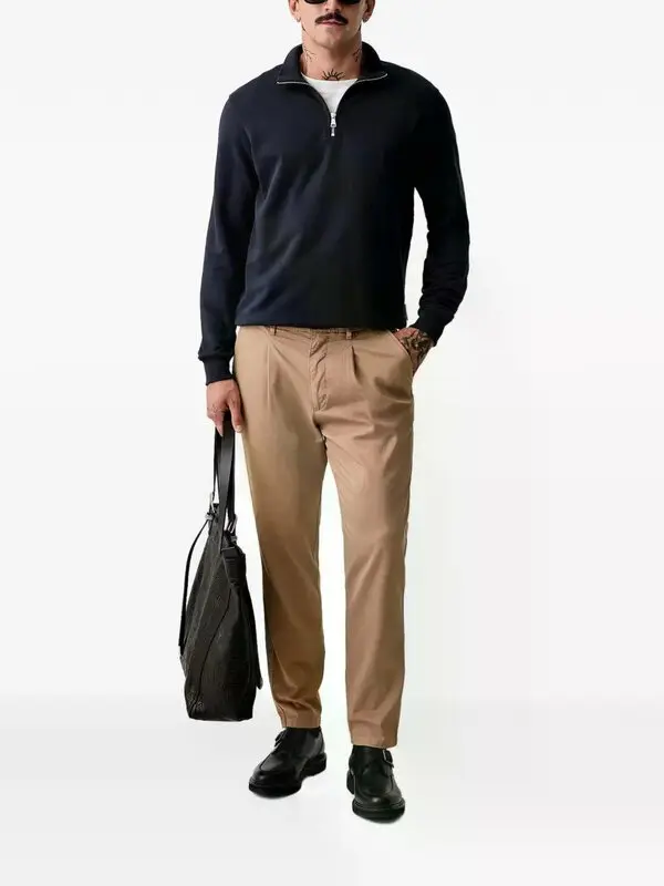 Marc O'polo Quarter-zip Ribbed-trim Cotton Sweatshirt