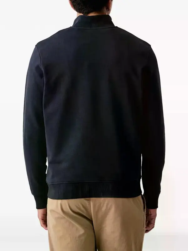Marc O'polo Quarter-zip Ribbed-trim Cotton Sweatshirt