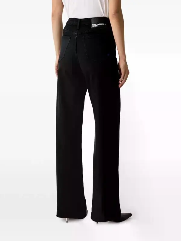 Karl Lagerfeld Logo-patch Wide-leg Jeans