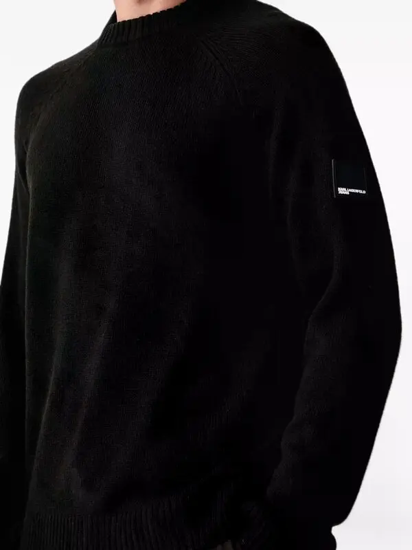 Karl Lagerfeld Logo-patch Raglan-sleeve Sweater