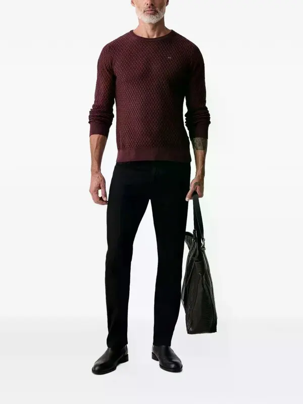 Lindbergh Textured-knit Crew-neck Sweater