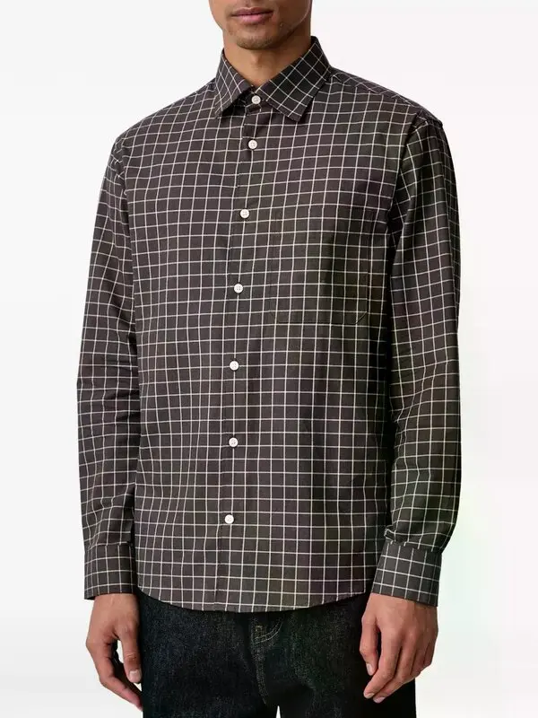 Lindbergh Grid-check Chest-pocket Shirt