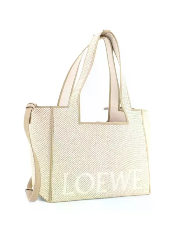 Loewe Paula's Ibiza Logo Convertible Canvas Medium Tote Bag