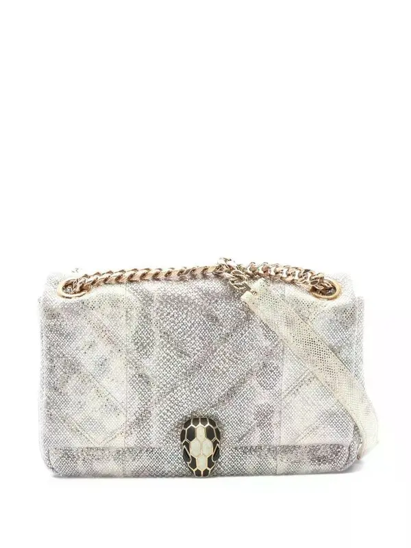 BVLGARI 2010s Serpenti Cabochon Shoulder Bag
