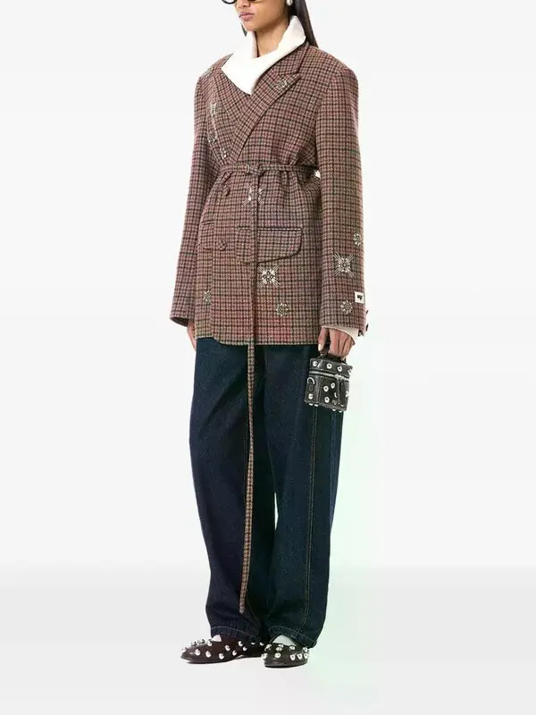 DHRUV KAPOOR Crystal-embellished Belted Blazer
