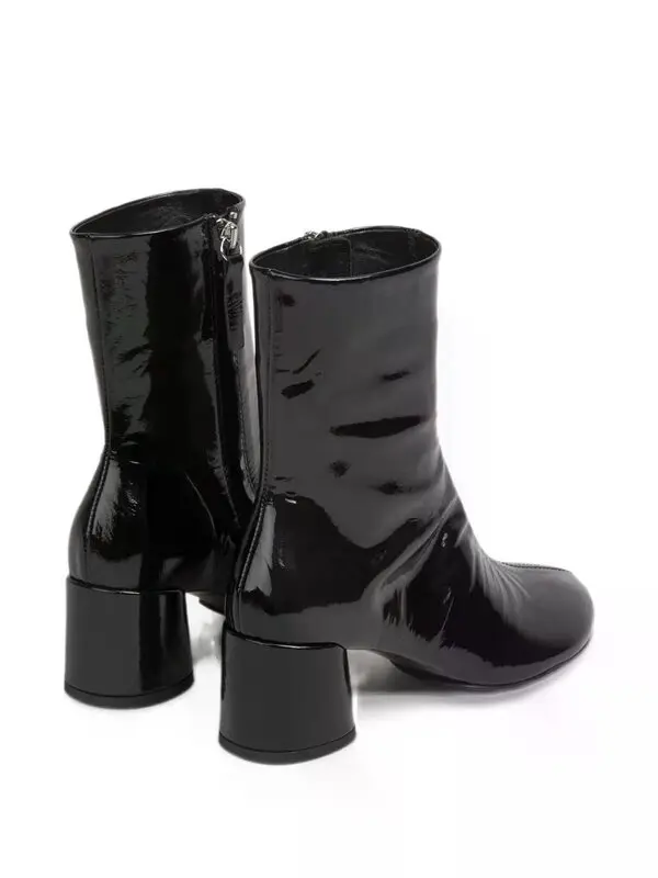 SOULIERS MARTINEZ Flavia Patent Leather Ankle Boots