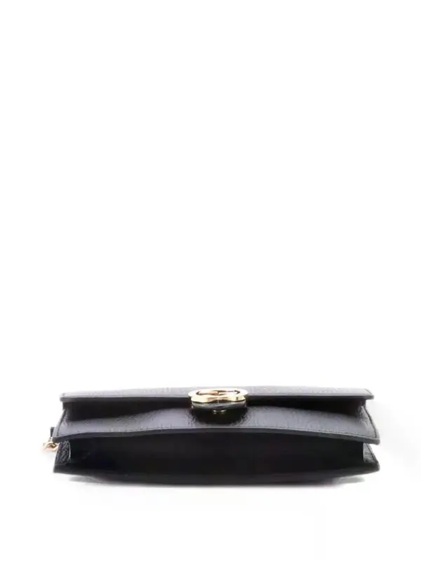 Gucci Interlocking Wallet On Chain Leather Crossbody Bag