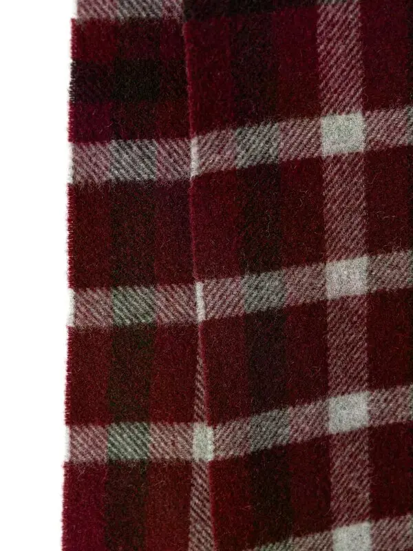 Marc O'polo Check-pattern Frayed Scarf