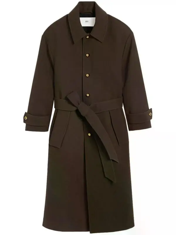 AMI Paris Belted Wool Coat