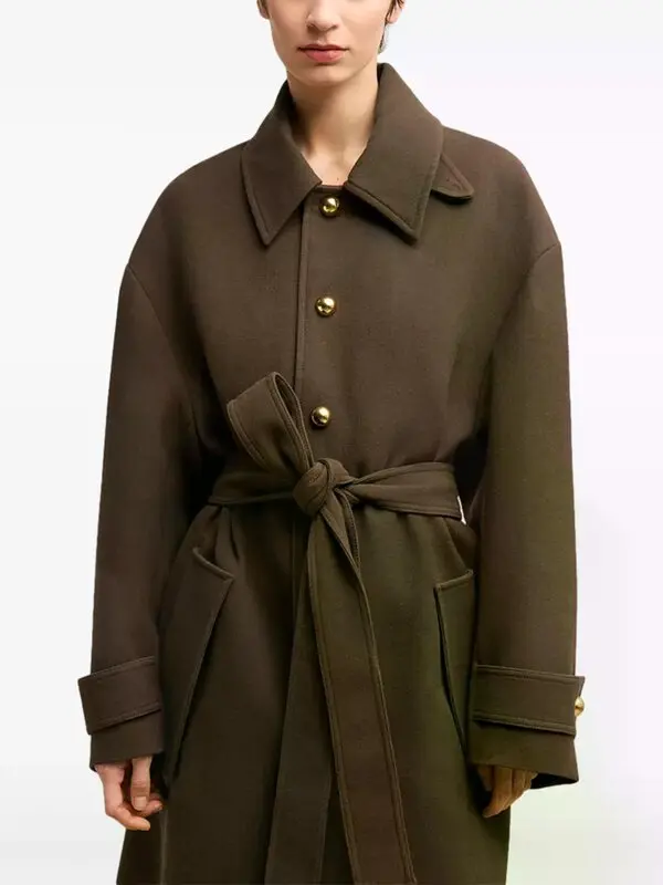 AMI Paris Belted Wool Coat