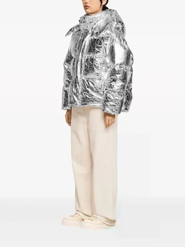 AMI Paris De Coeur Metallic Down Jacket