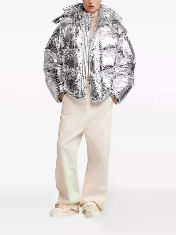 AMI Paris De Coeur Metallic Down Jacket