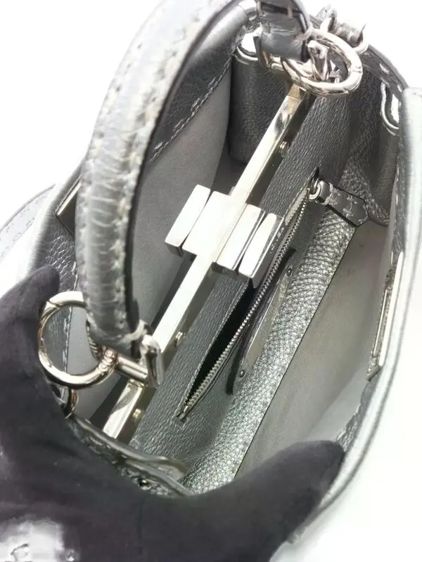 Fendi 2010s Mini Peekaboo Selleria Tote Bag