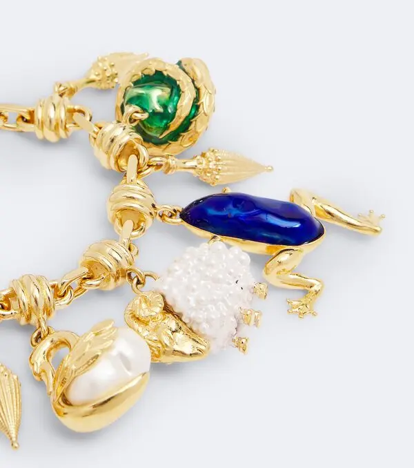 Chloé Embellished Enamel Charm Bracelet