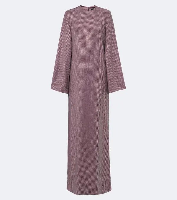 Solace London Delano Crystal-embellished Crepe Gown