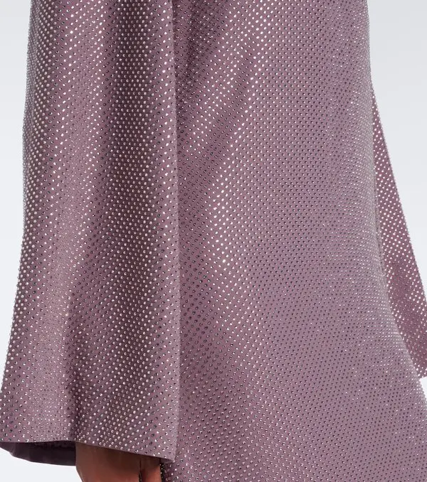 Solace London Delano Crystal-embellished Crepe Gown